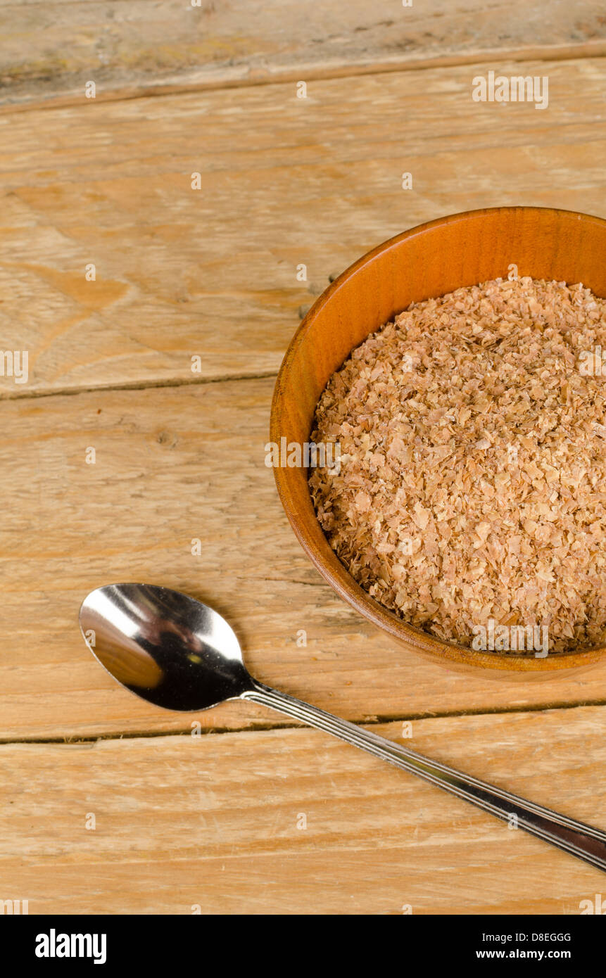 Healthy breakfast suggestion, a bowl with organic bran Stock Photo - Alamy