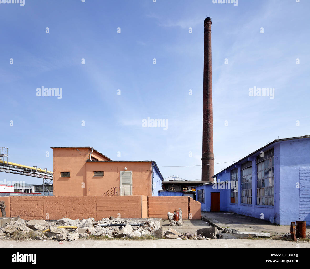 Berlin, Germany, partially disassembled factory buildings Stock Photo ...