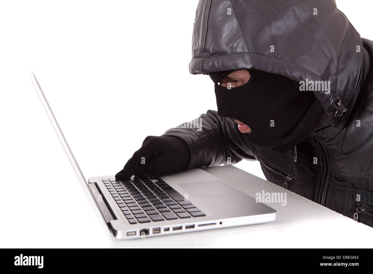 Computer Hacker, isolated over white background Stock Photo - Alamy