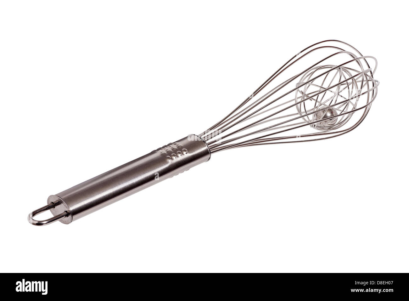 Modern ball stainless steel whisk isolated on white background Stock ...