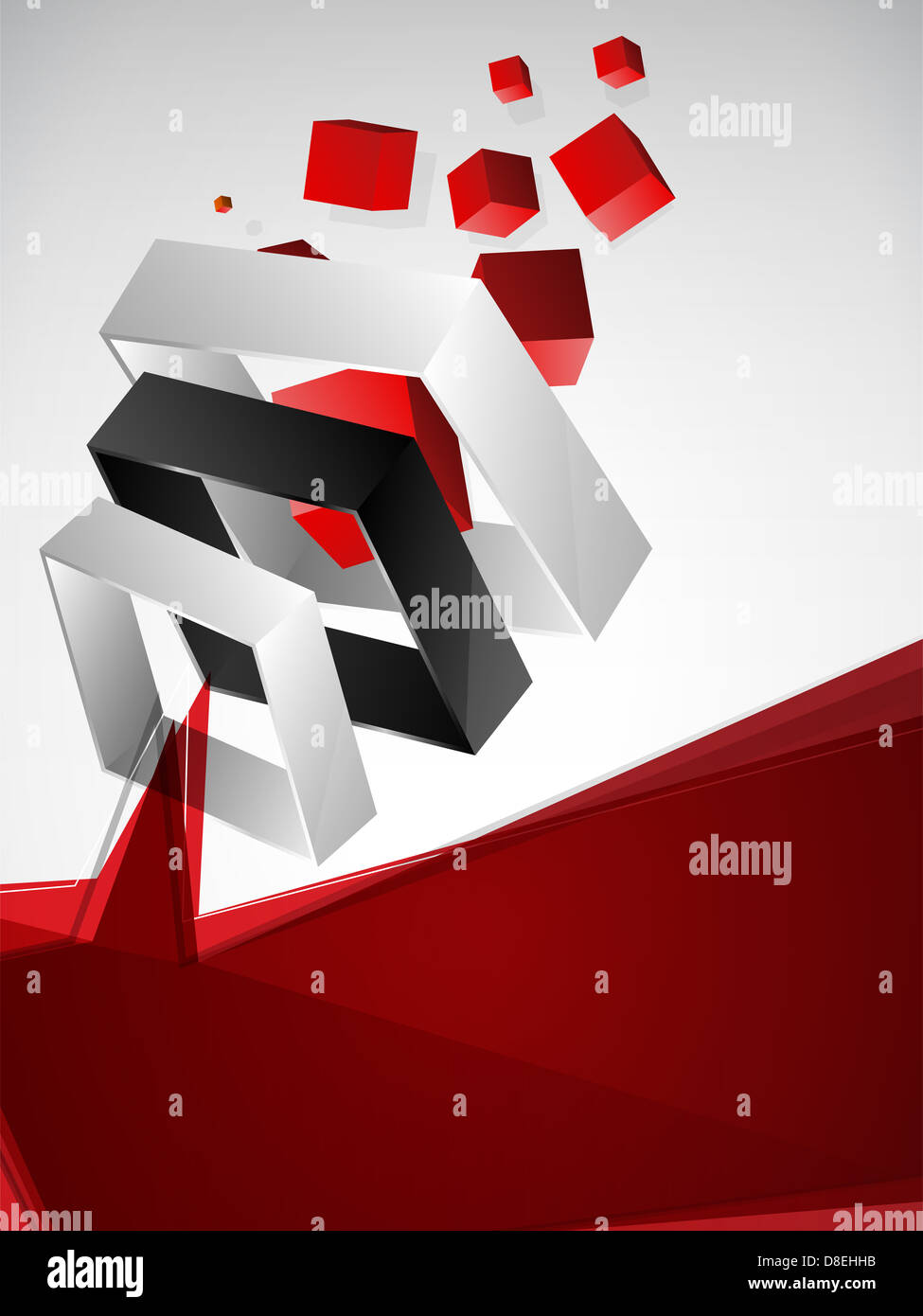 Vector - Abstract Geometric 3D Background Stock Photo - Alamy