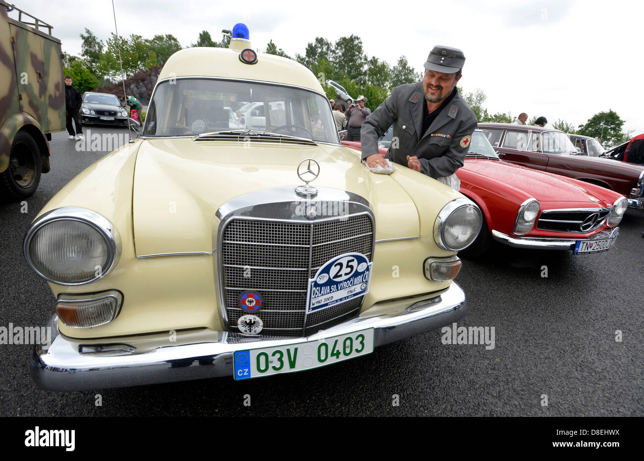Exhibition of vintage cars Mercedes-Benz took place in the headquarters ...