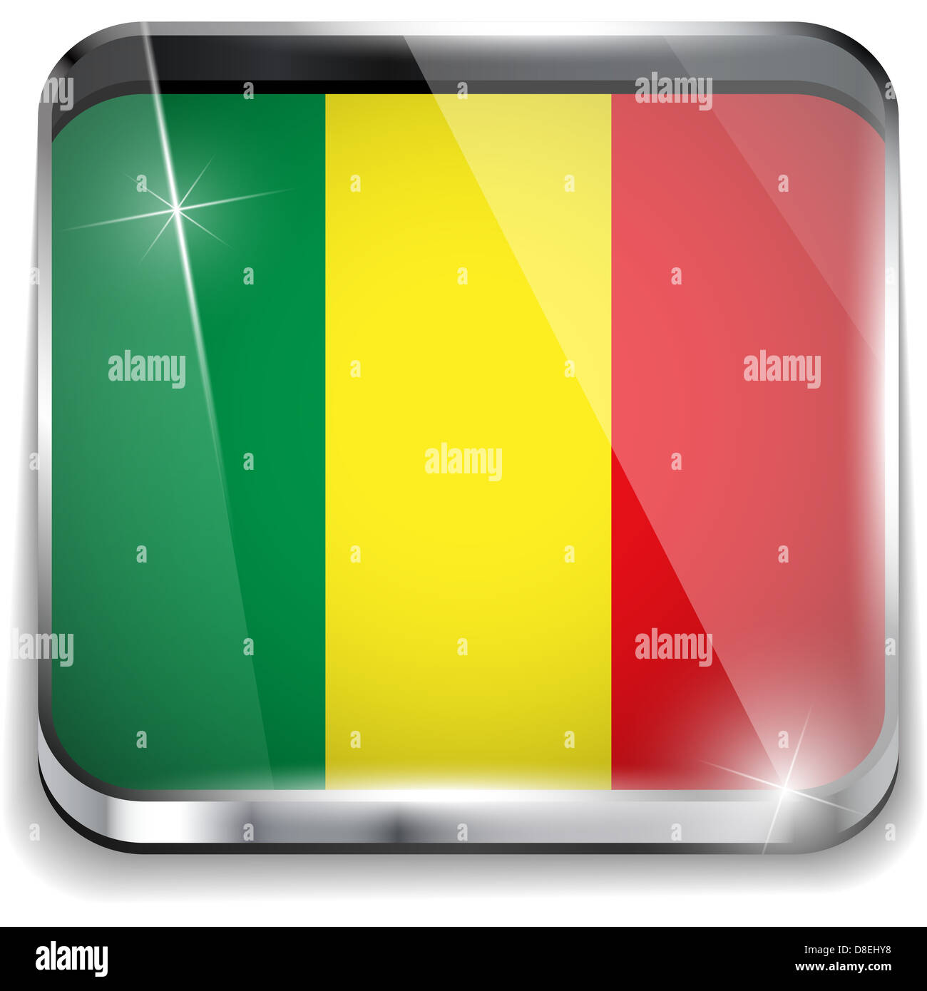 Mali Flag Smartphone Application Square Buttons Stock Photo - Alamy