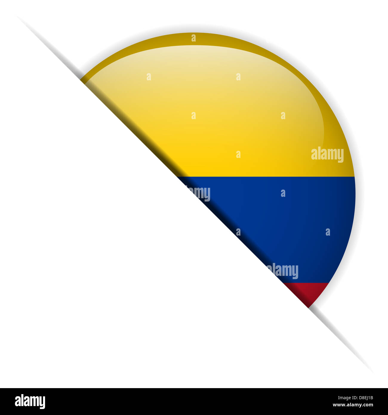 Vector - Colombia Flag Glossy Button Stock Photo - Alamy