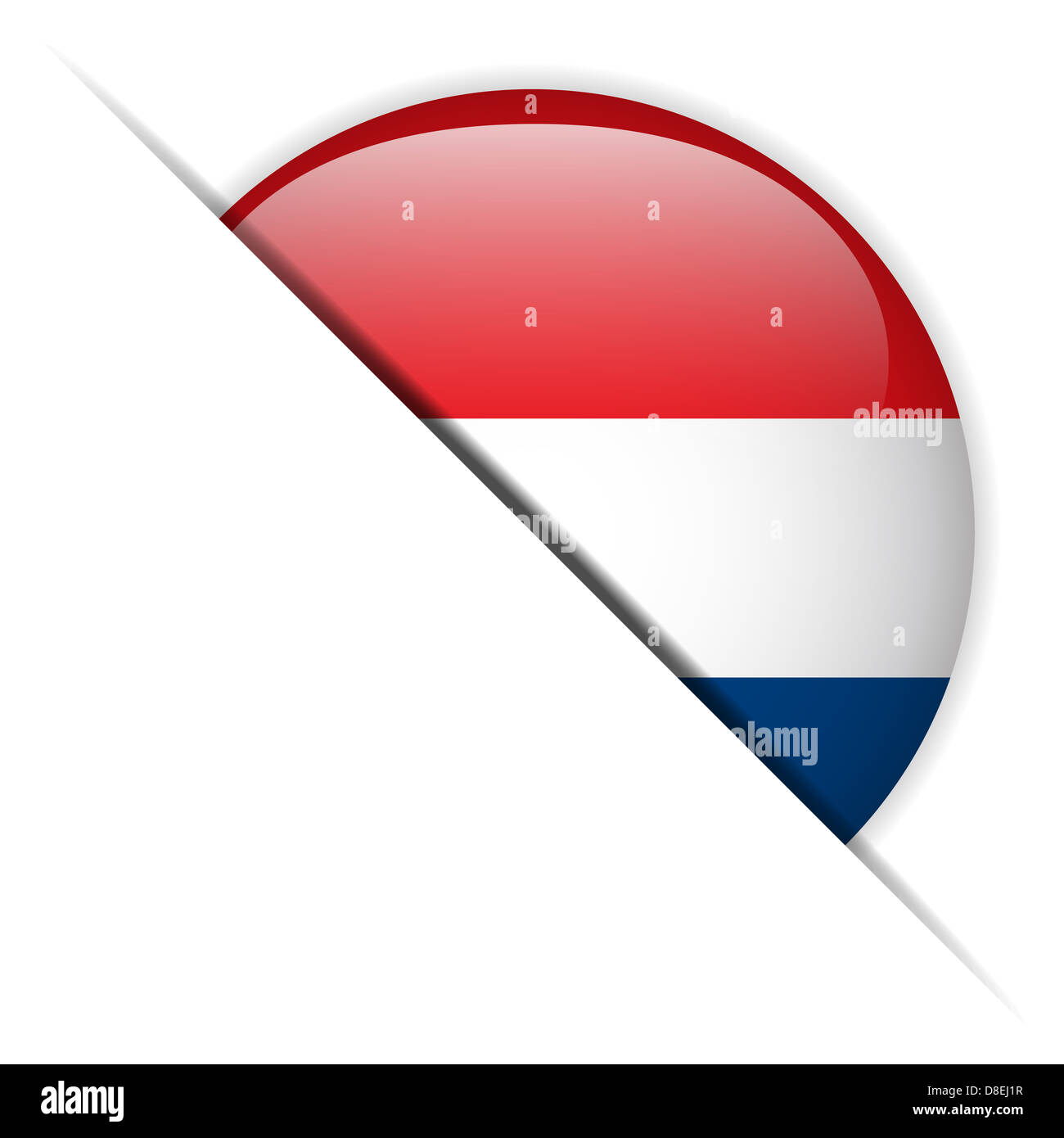 Vector - Netherlands Flag Glossy Button Stock Photo - Alamy