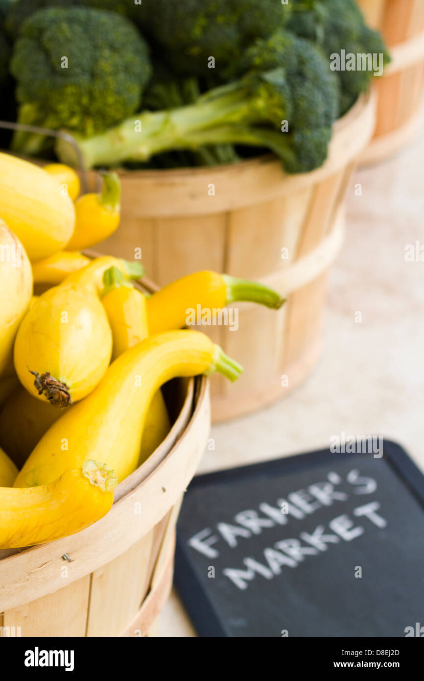 Fresh produce on sale at the local farmers market Stock Photo - Alamy