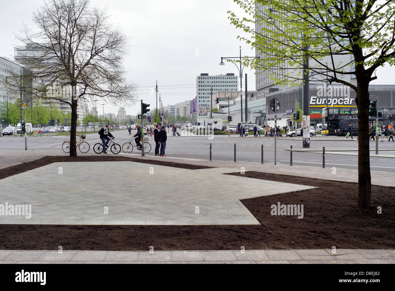 Berlin, Germany, redesigned intersection at the corner Memhardstrasse ...