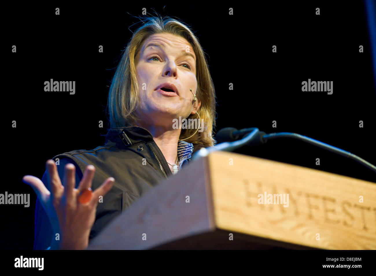 Stephanie Flanders BBC economics editor speaking at The Telegraph Hay ...