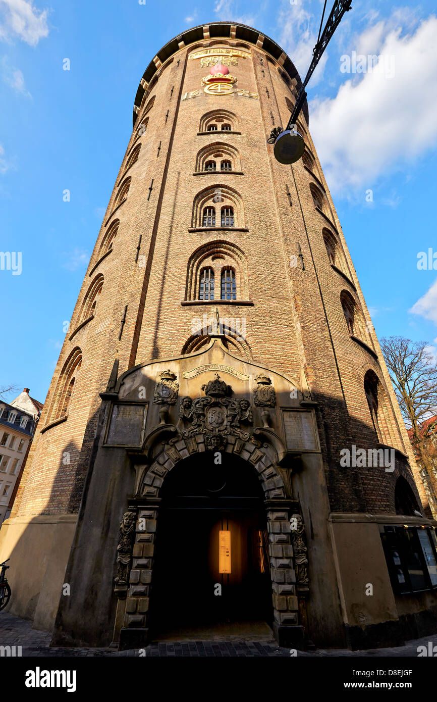 The Round Tower in Copenhagen, Denmark, is a 17th-century tower built ...
