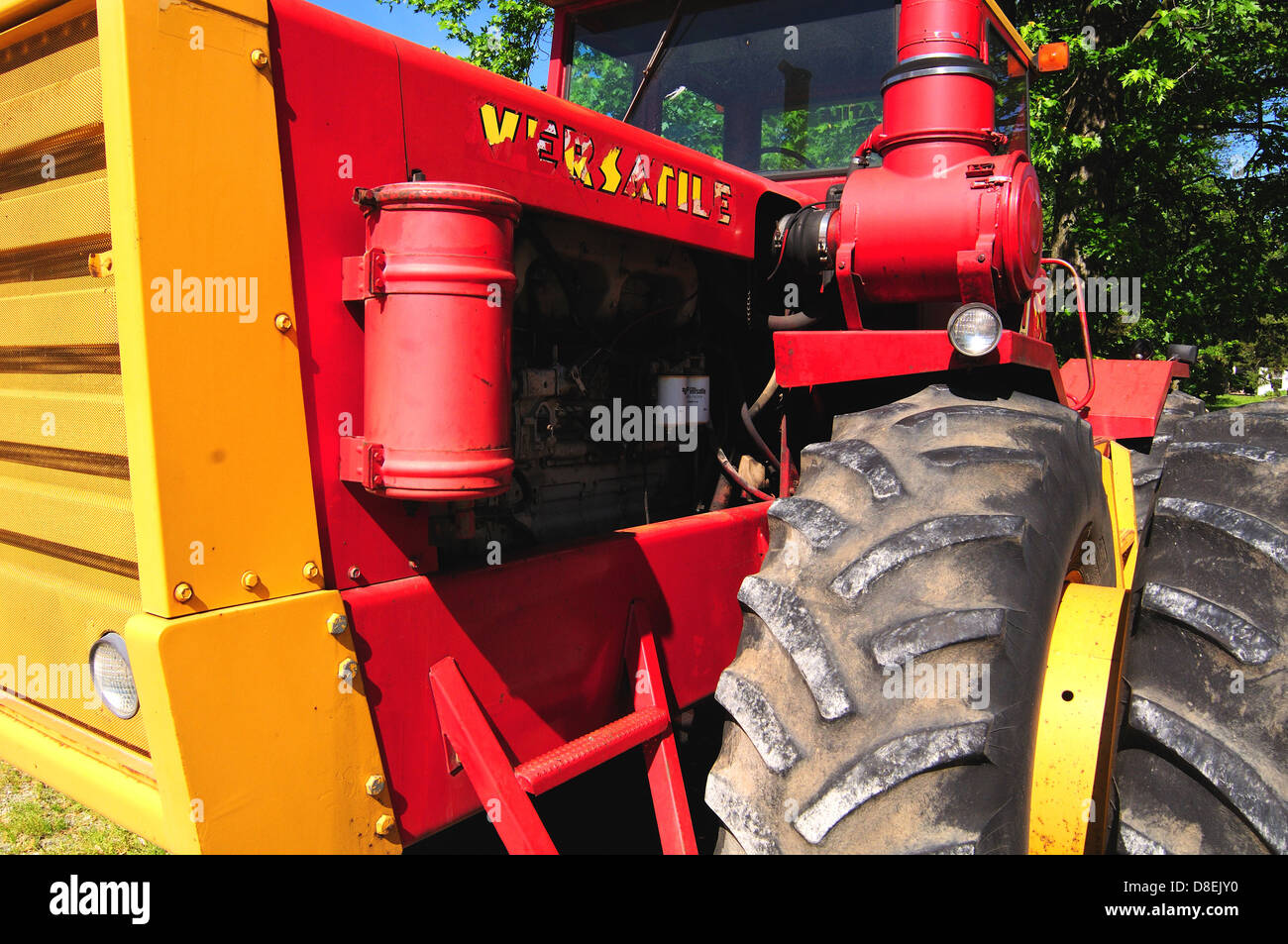 A farm tractor made by Versatile with a Cummins diesel engine Stock ...