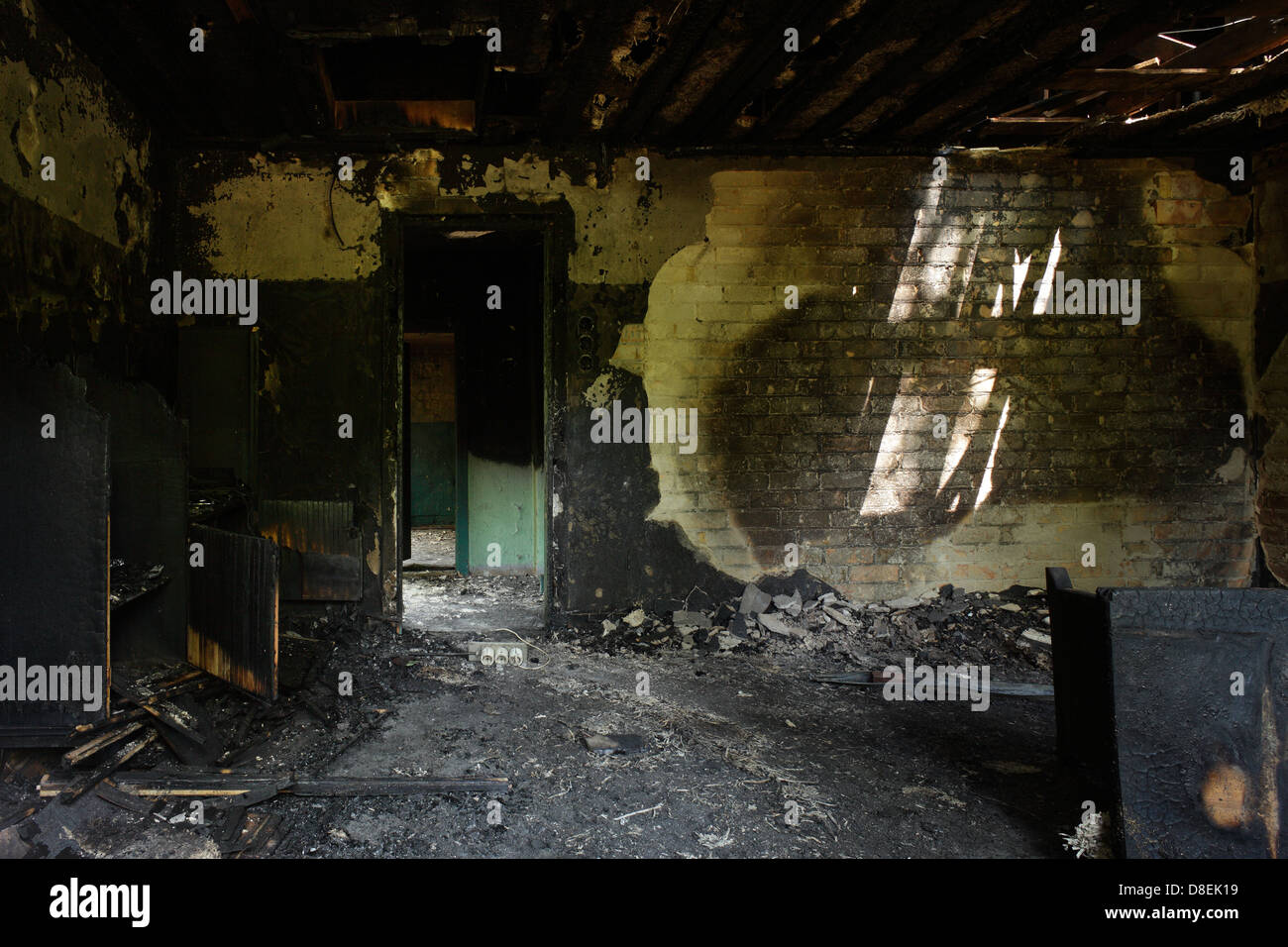 Berlin, Germany, burned-out ruins in Wuhlheide Stock Photo - Alamy