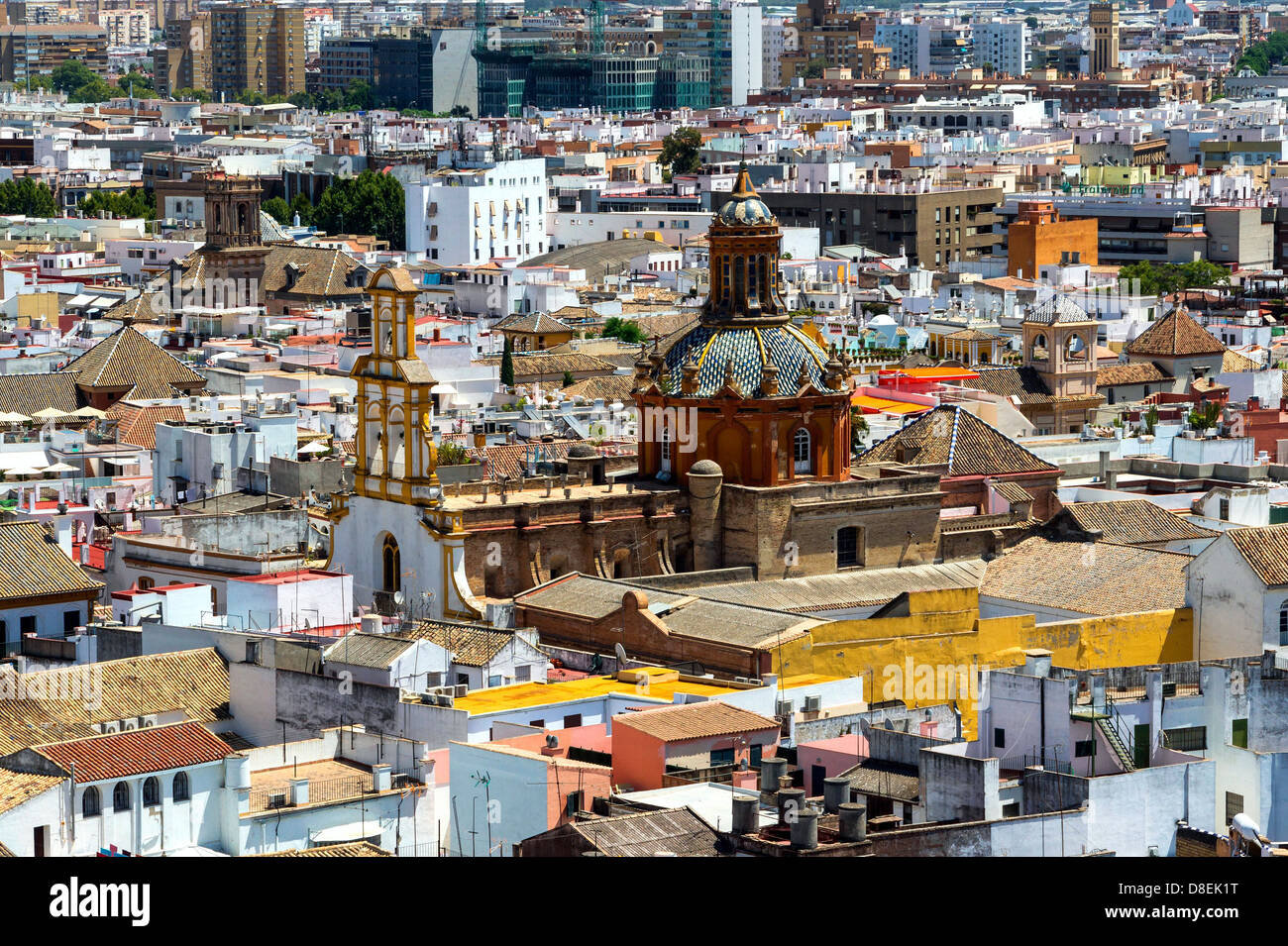 seville spain city cityscape buildings church Stock Photo - Alamy