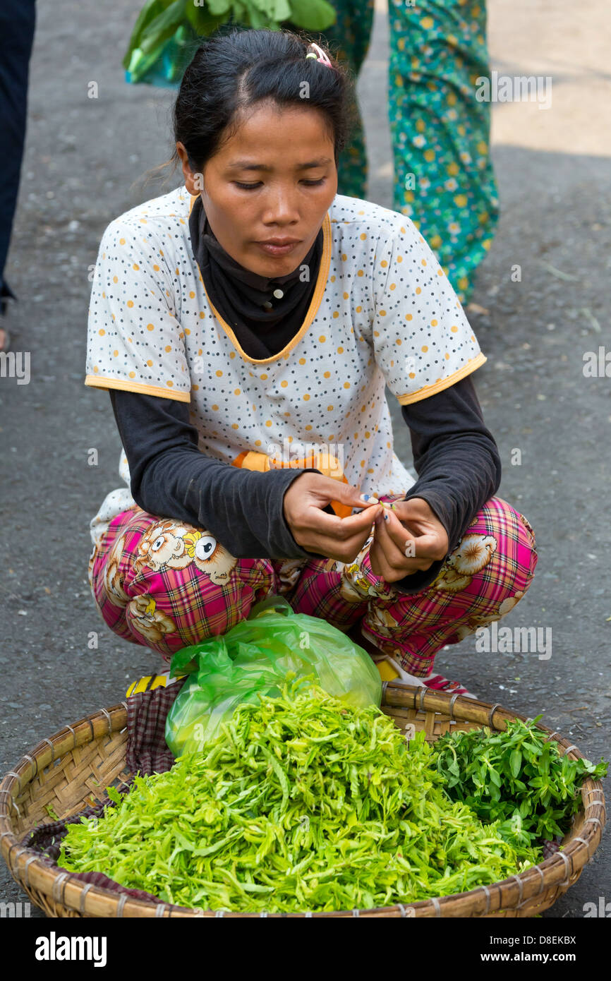 Portrait of a Market Woman in Phnom Penh, Cambodia Stock Photo - Alamy