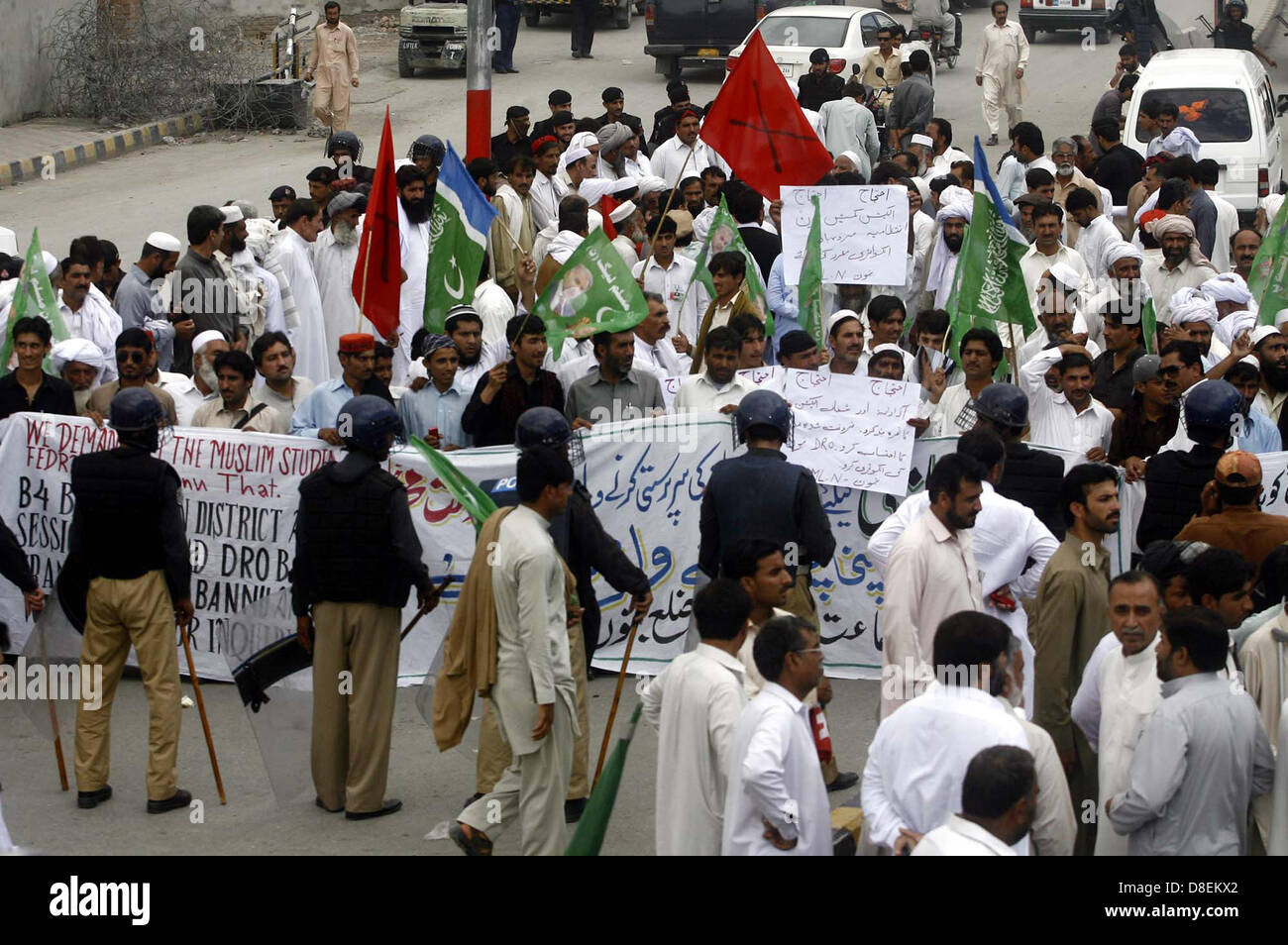 Residents of Bannu District chant slogans against alleged rigging in ...