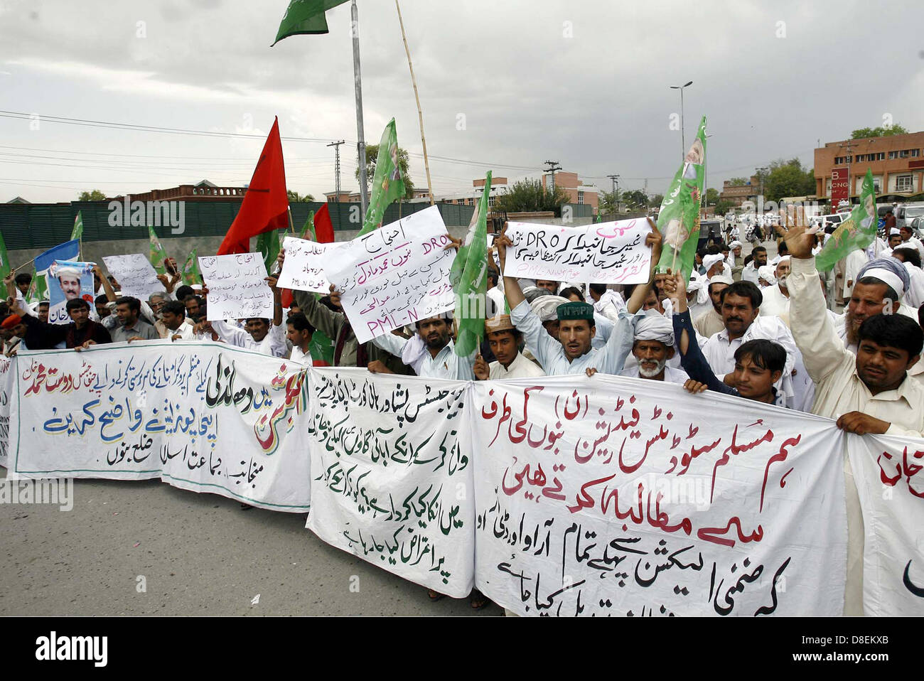 Residents of Bannu District chant slogans against alleged rigging in ...