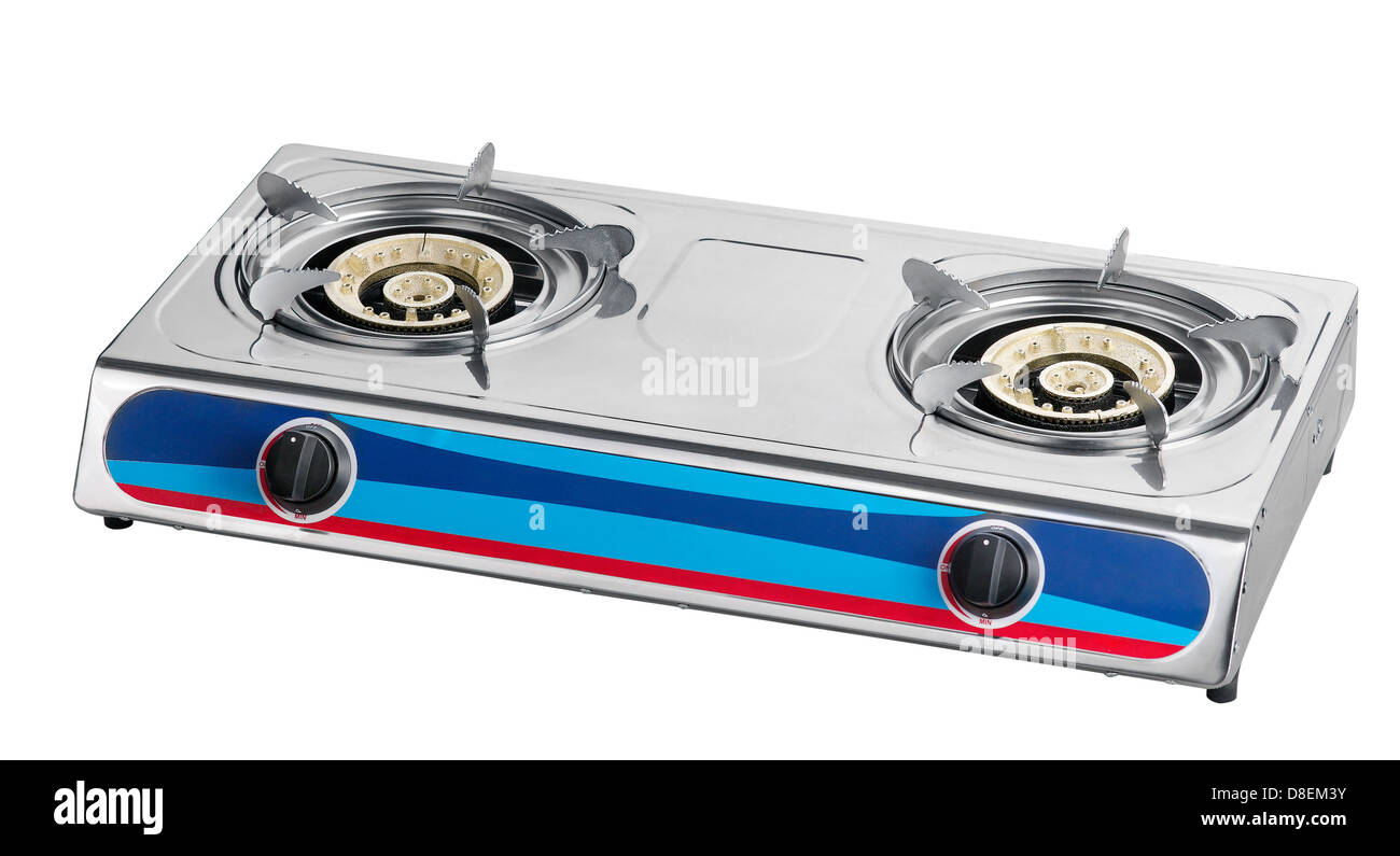 A metal gas stove for the kitchen Stock Photo - Alamy