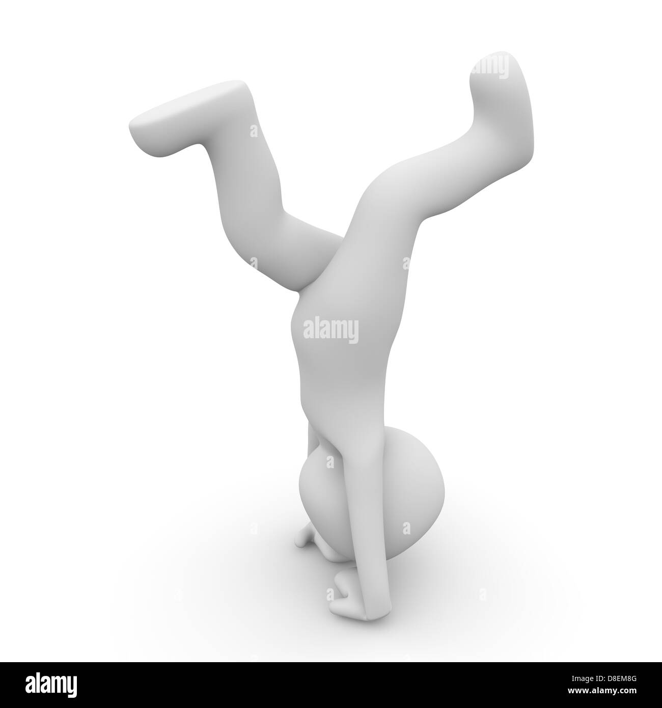 A 3D character standing on hands and shaking slightly Stock Photo - Alamy