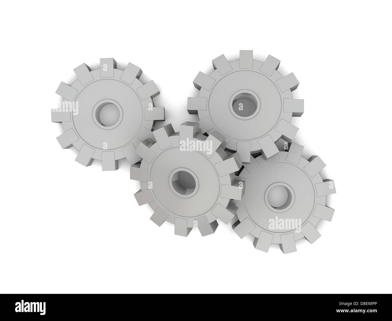 Steel cogs, isolated on white background Stock Photo - Alamy