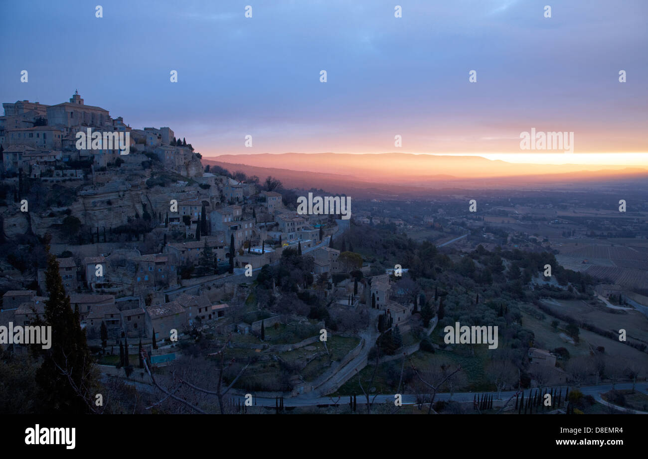Gordes and provence and sunset hi-res stock photography and images - Alamy