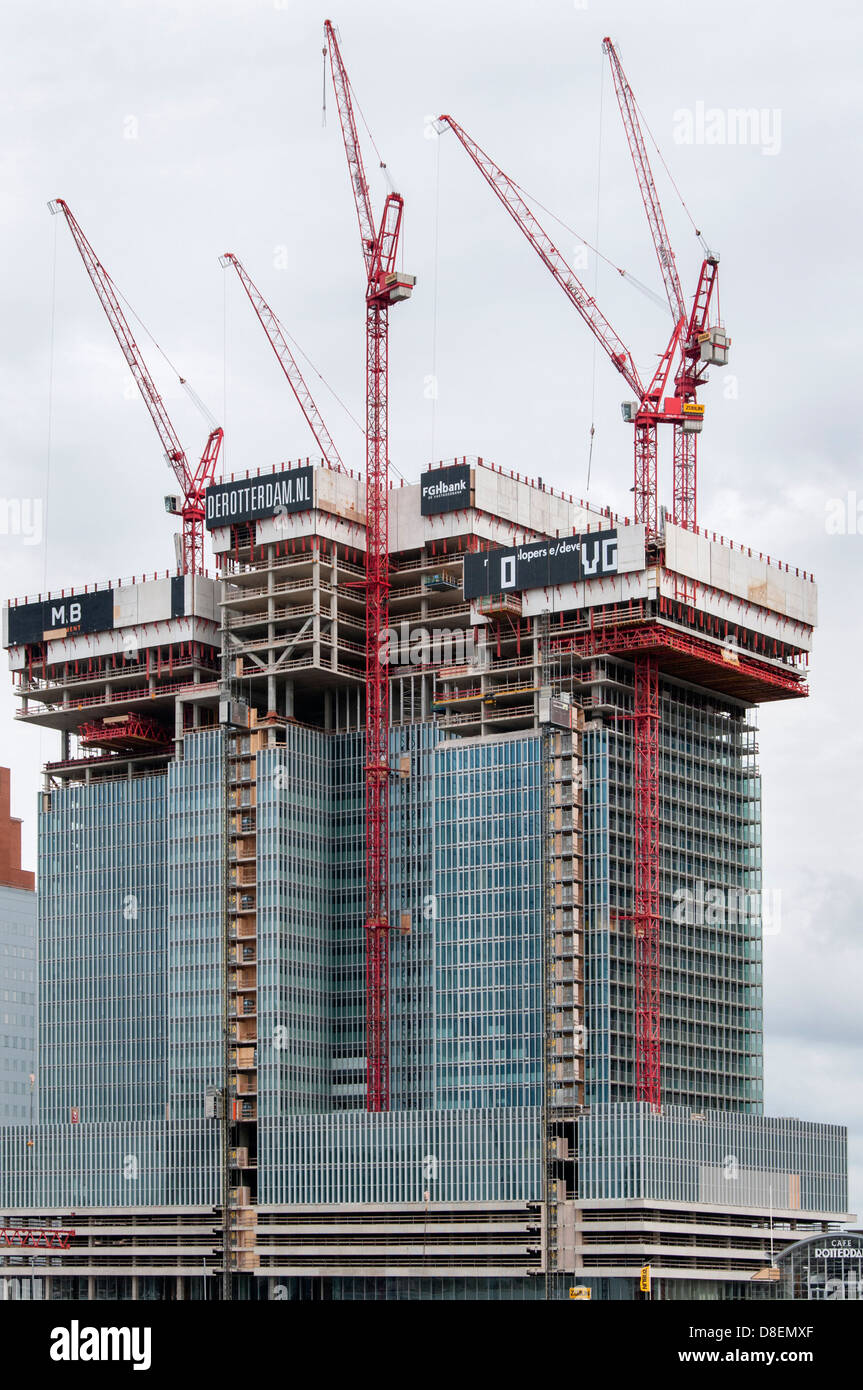 Construction site Wilhelminapier, Rotterdam, Netherlands Stock Photo ...