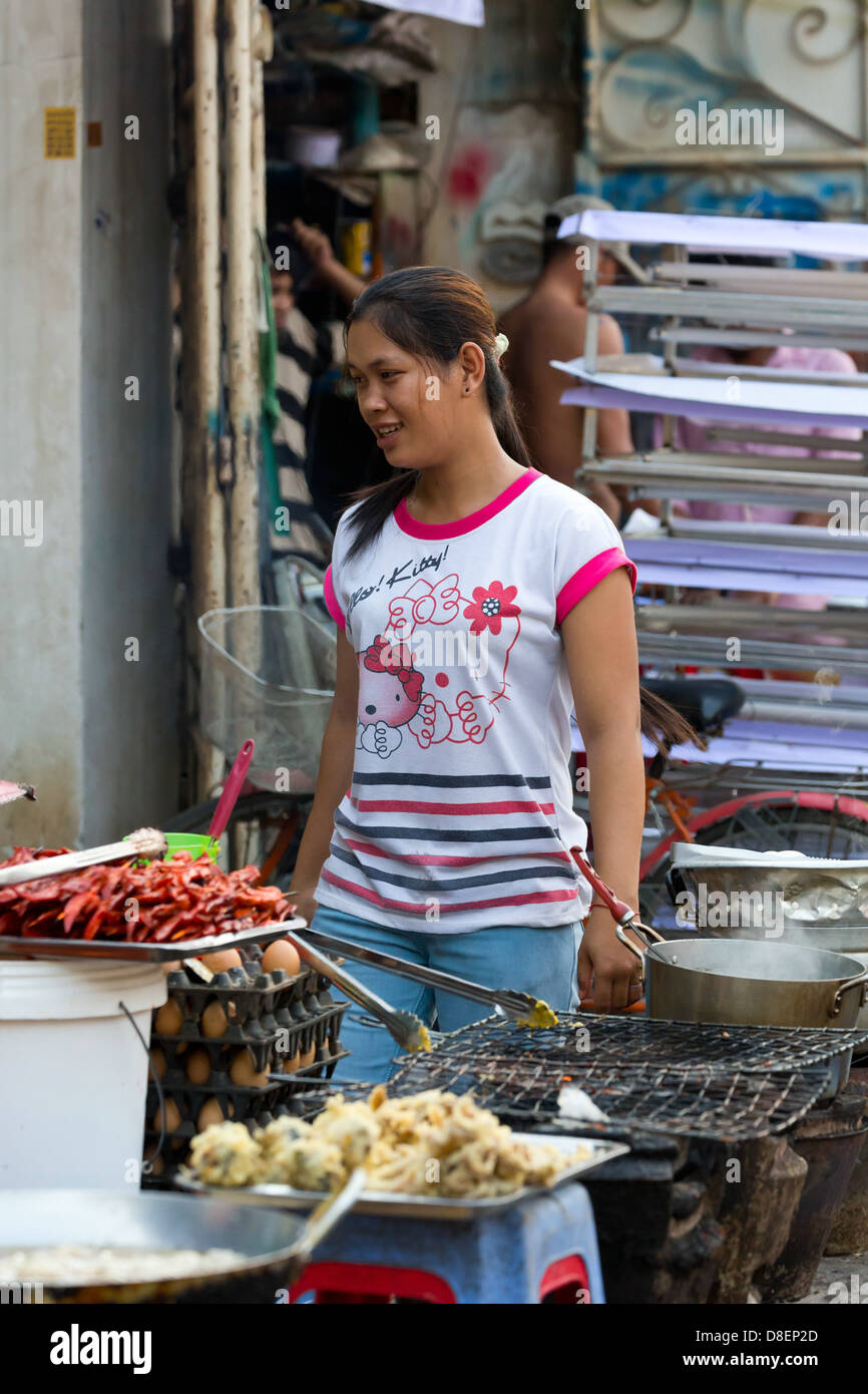 Market Woman in Phnom Penh, Cambodia Stock Photo - Alamy