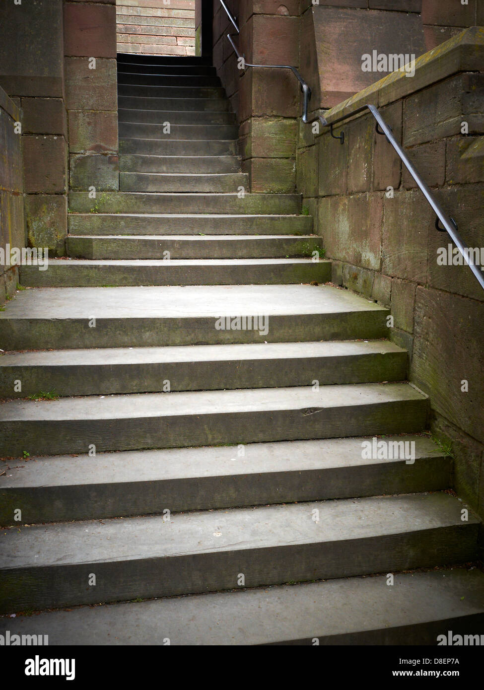 Ancient steps on the city wall in Chester Cheshire UK Stock Photo - Alamy