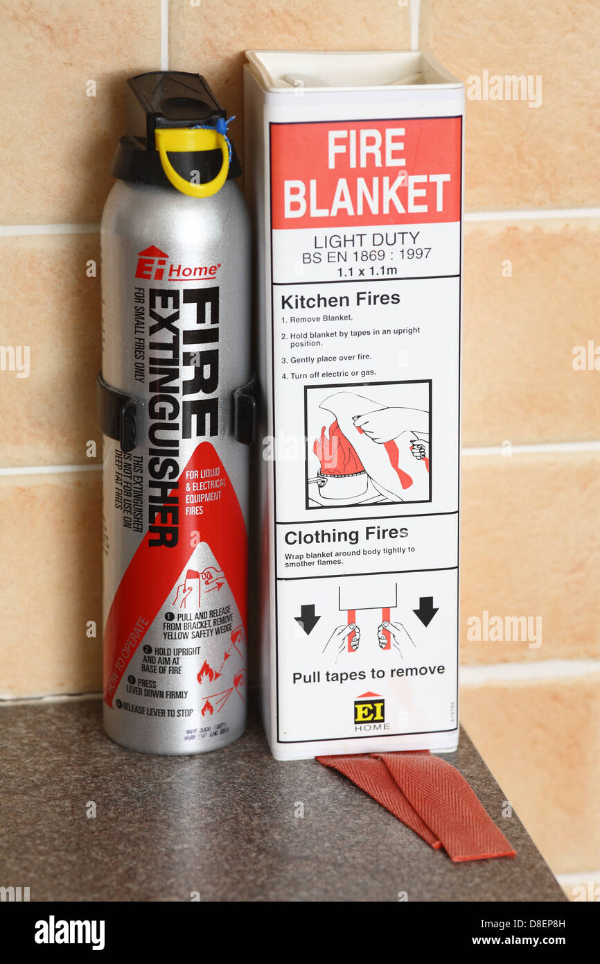 home fire safety equipment Stock Photo - Alamy