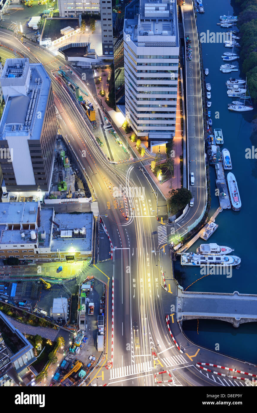 Roads in Tokyo viewed from above the Minato Ward area Stock Photo - Alamy
