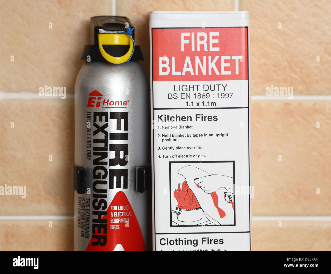 home fire safety equipment Stock Photo - Alamy