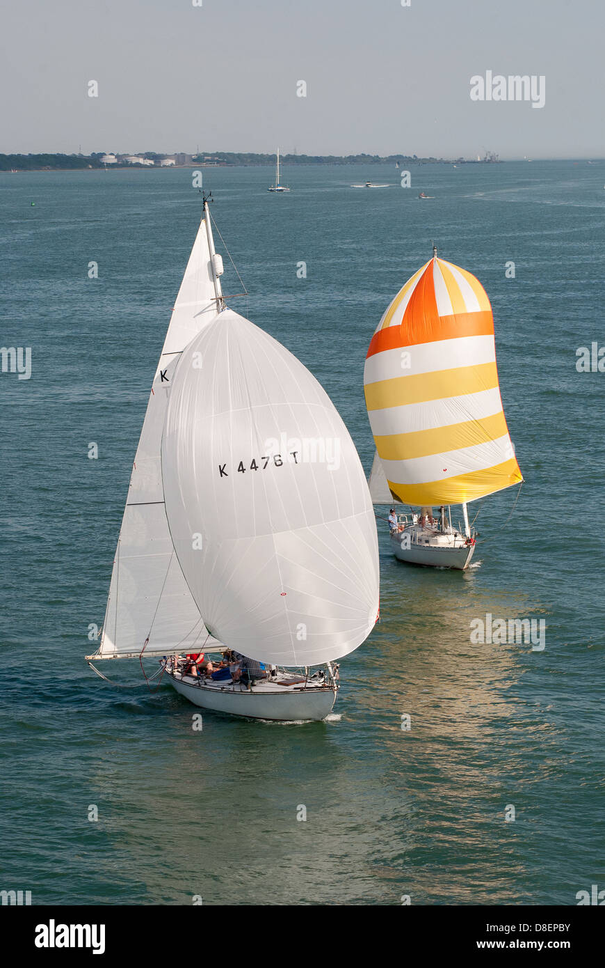 Sailing yachts on the solent Stock Photo - Alamy