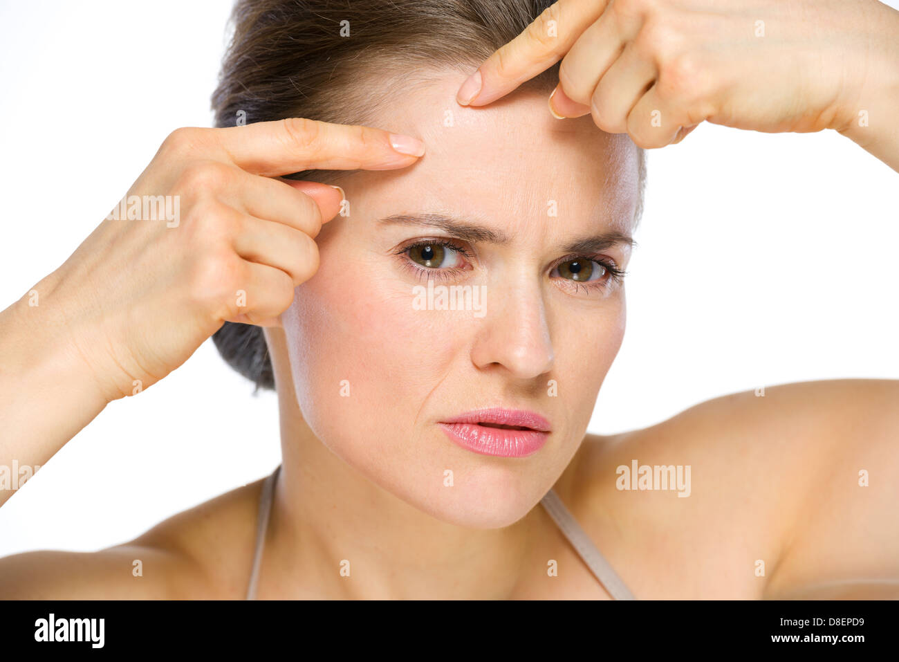 Squeezing acne hi-res stock photography and images - Alamy