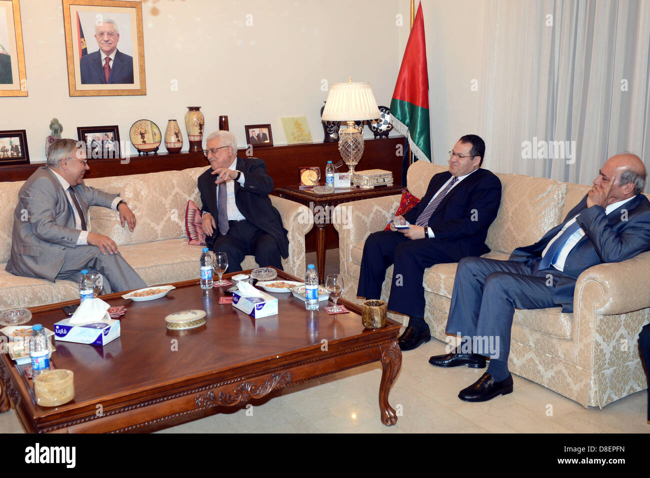 Amman, Jordan. 27th May, 2013. Palestinian President Mahmoud Abbas ...