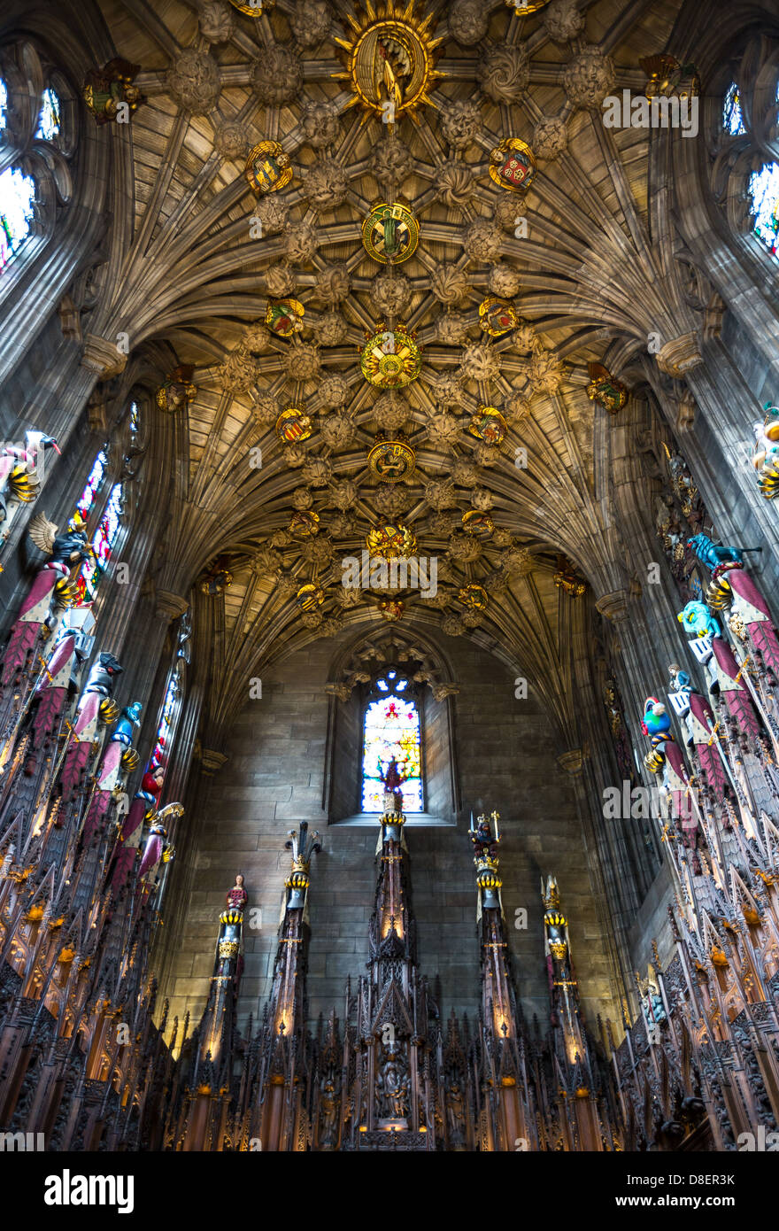 Great Britain, Scotland, Edinburgh, St. Gile's cathedral interior, the ...
