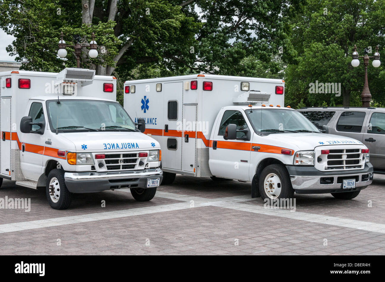 Ambulances on grounds of US Capitol, Washington DC Stock Photo - Alamy