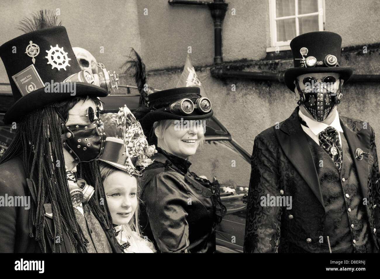 Goths at Goth weekend festival at Whitby, North Yorkshire, England, UK ...