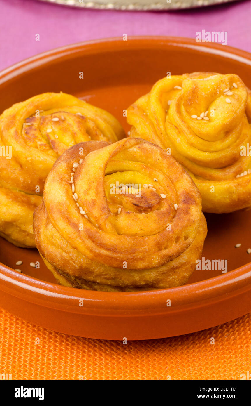 Closeup take of freshly baked shebakia, Ramadan sweet food Stock Photo ...