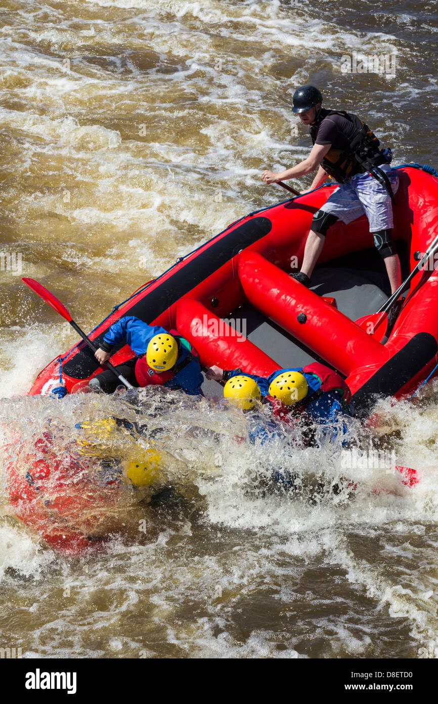 White water rafting at Tees Barrage International White Water Centre ...