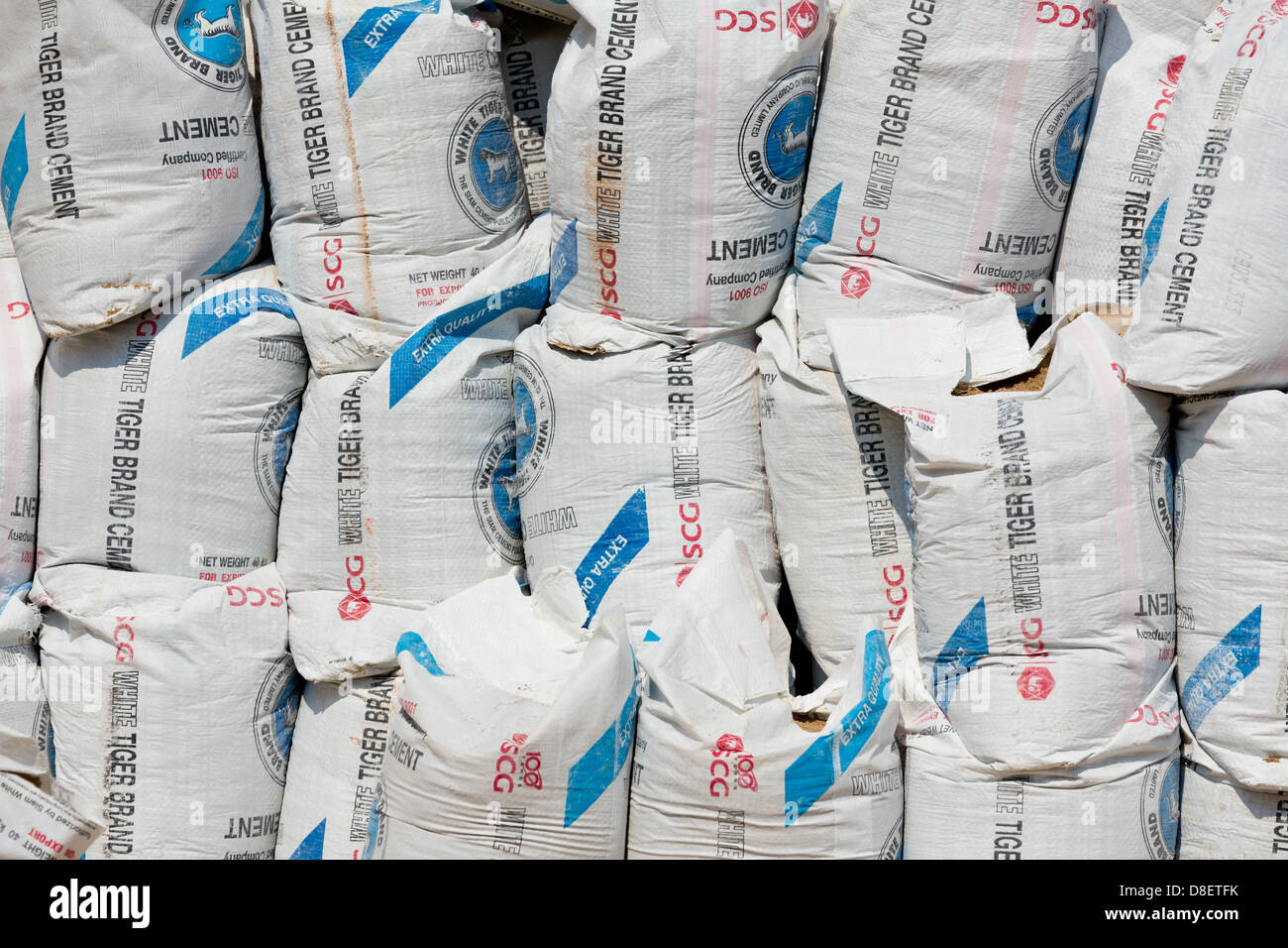 Cement Bags in Phnom Penh, Cambodia Stock Photo - Alamy