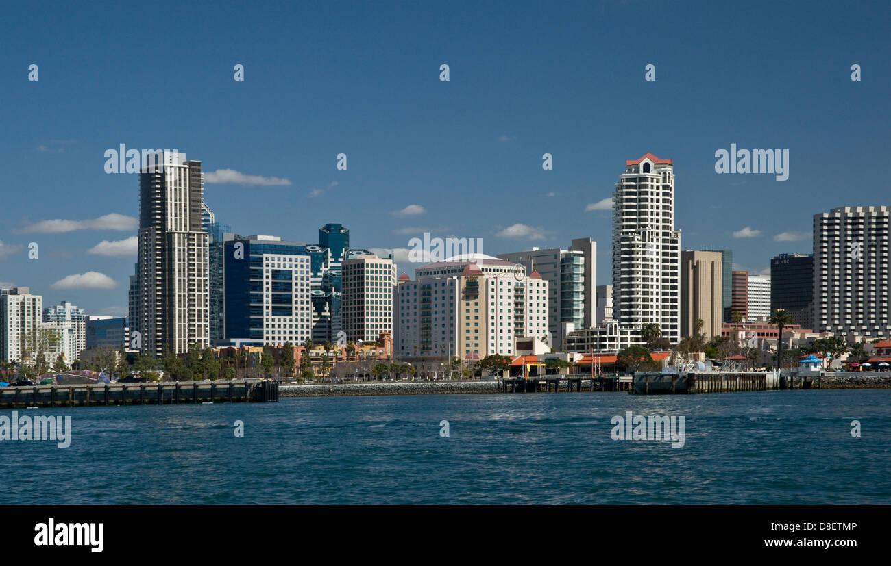 City skyline from the water Stock Photo - Alamy