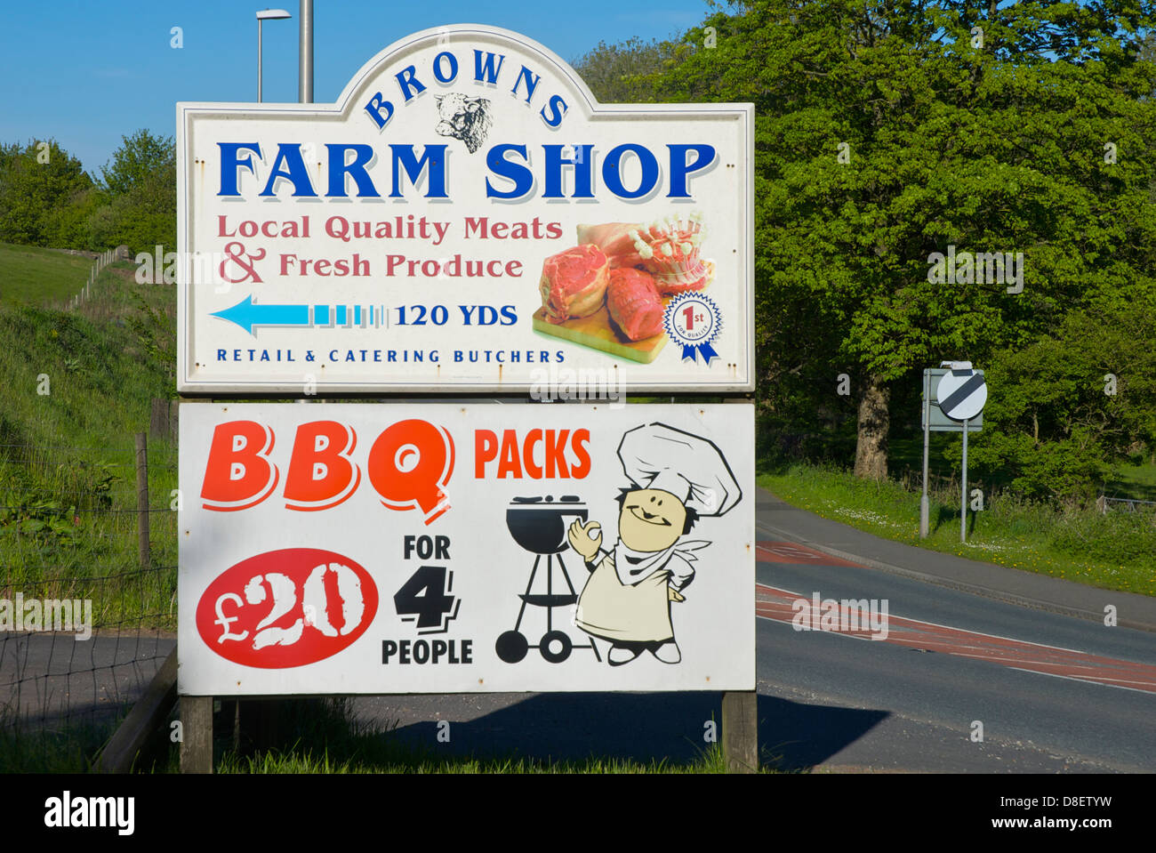 Farm shop sign hi-res stock photography and images - Alamy