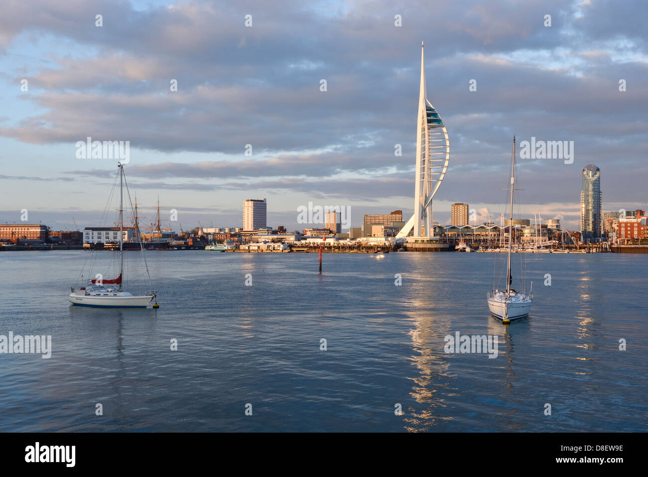 Spinnaker Tower and the skyline of Portsmouth harbour Stock Photo - Alamy