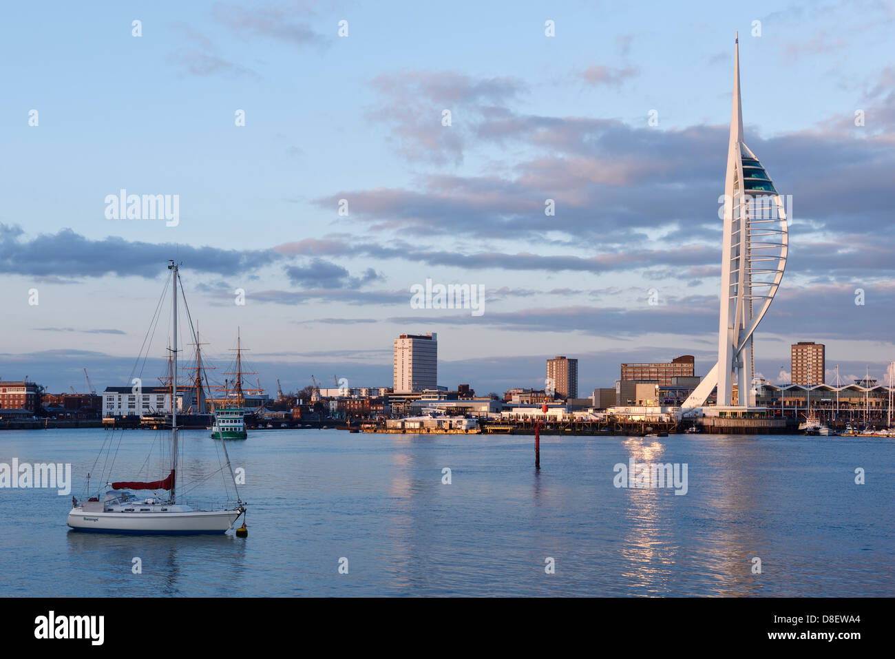 Spinnaker Tower and the skyline of Portsmouth harbour Stock Photo - Alamy