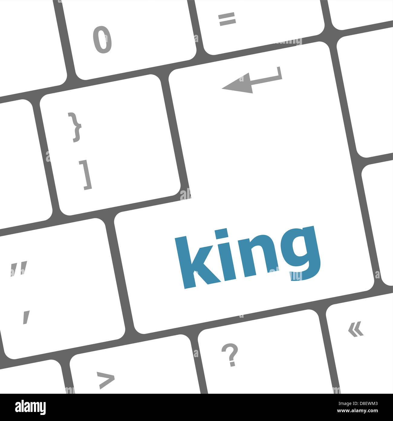 king word on computer keyboard original illustration Stock Photo - Alamy
