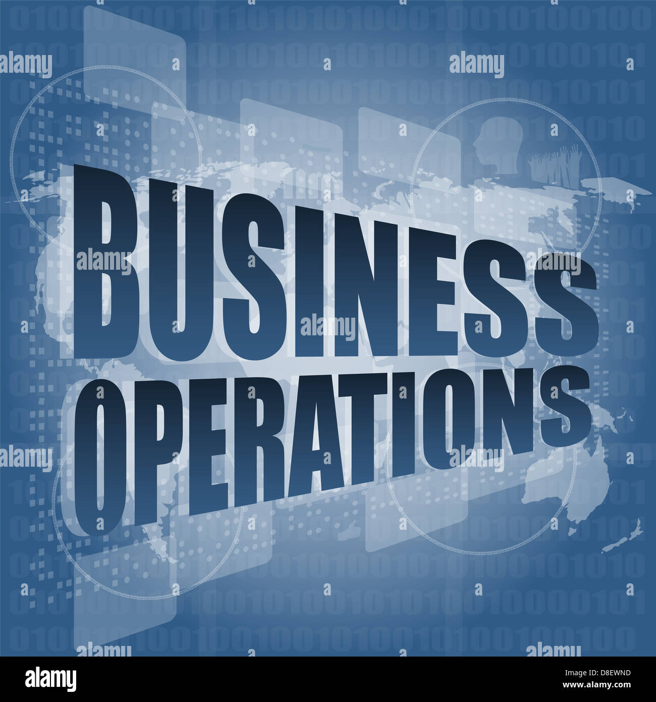 business operations word on digital touch screen Stock Photo - Alamy