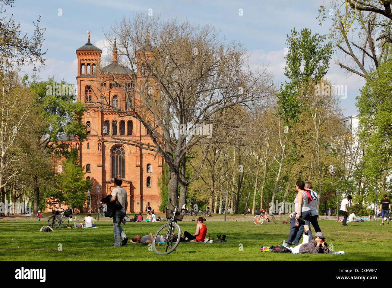 Berlin, Germany, people on the Mariannenplatz Stock Photo - Alamy