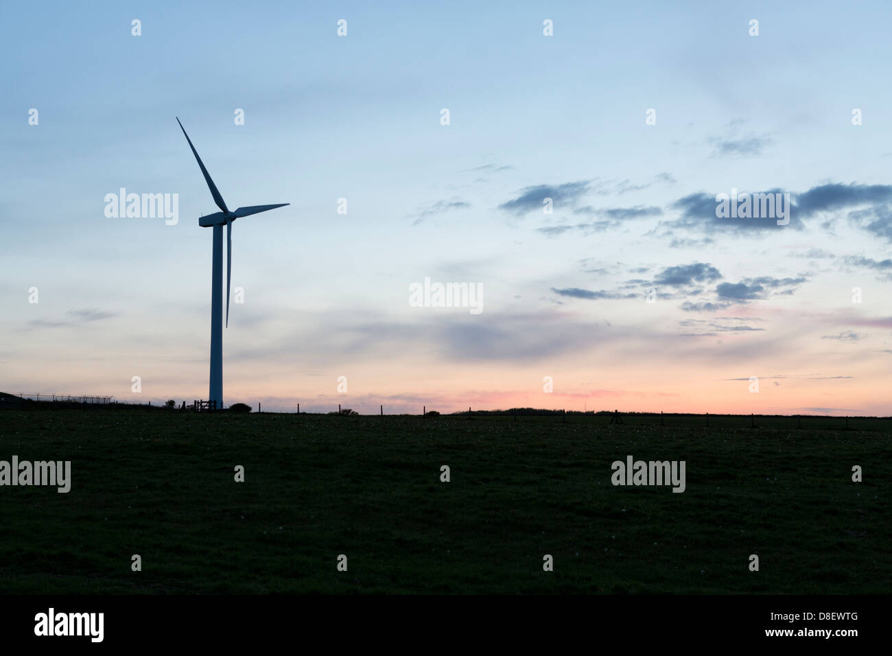 PENRYN, CORNWALL, UK. A wind farm (windmill) to produce renewable ...