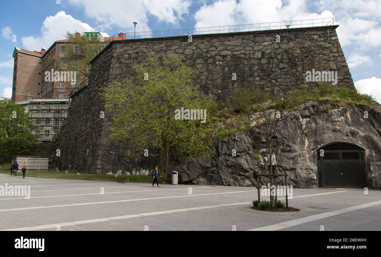 Remnants of Gothenburg, Sweden city fortress wall Stock Photo - Alamy
