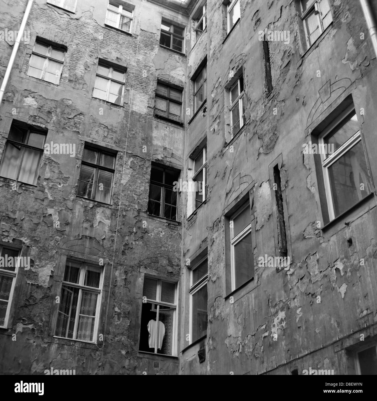 Berlin old tenement building Black and White Stock Photos & Images - Alamy