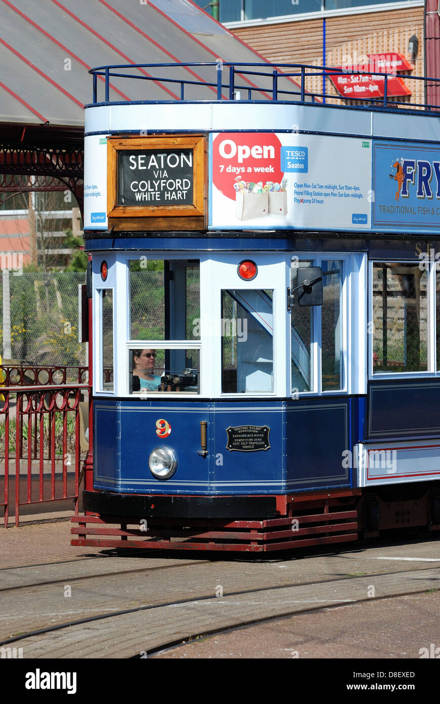 Seaton Tramway Devon England uk Stock Photo - Alamy