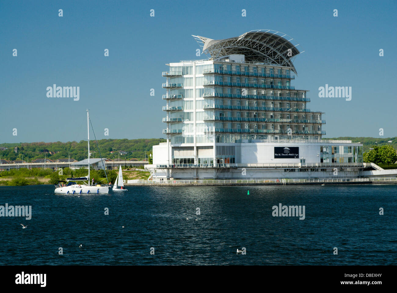 st davids spa cardiff bay south wales Stock Photo - Alamy
